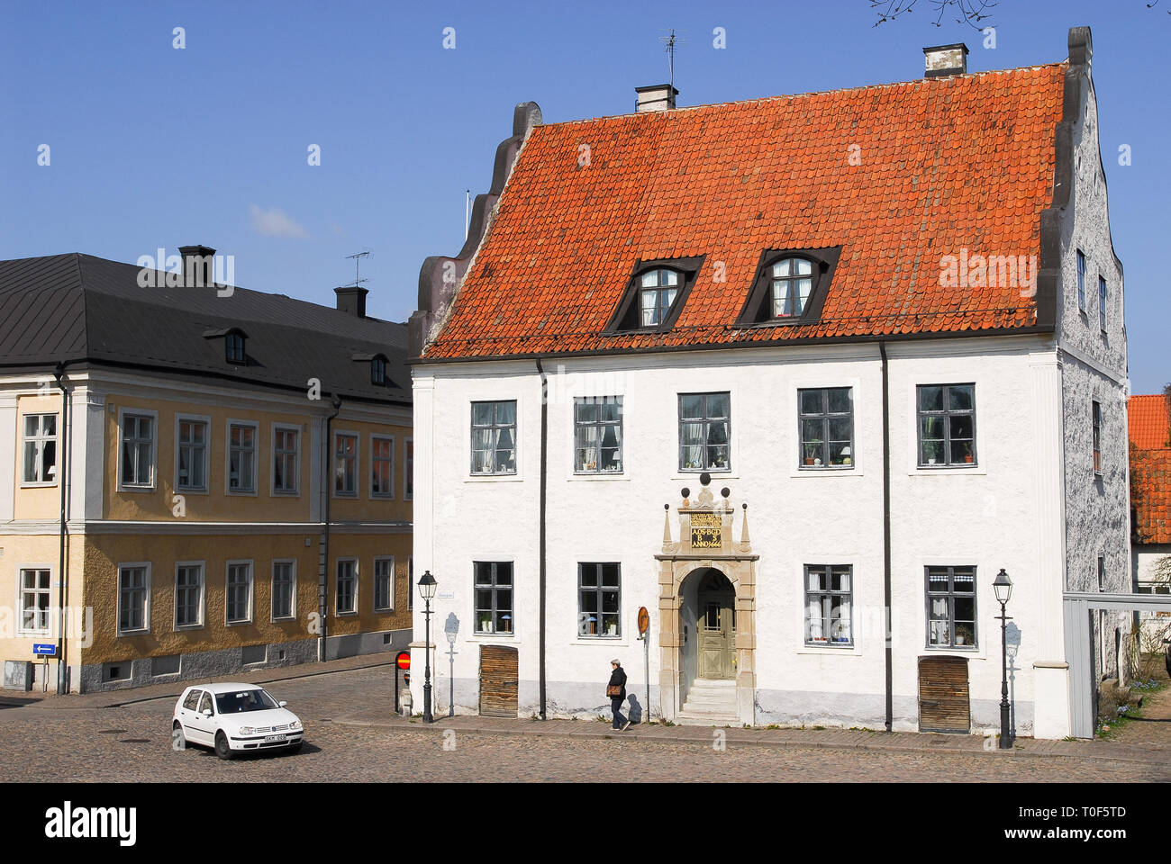 Ölandsgatan and Lilla Torget in historic centre of Kalmar, Kalmar ...