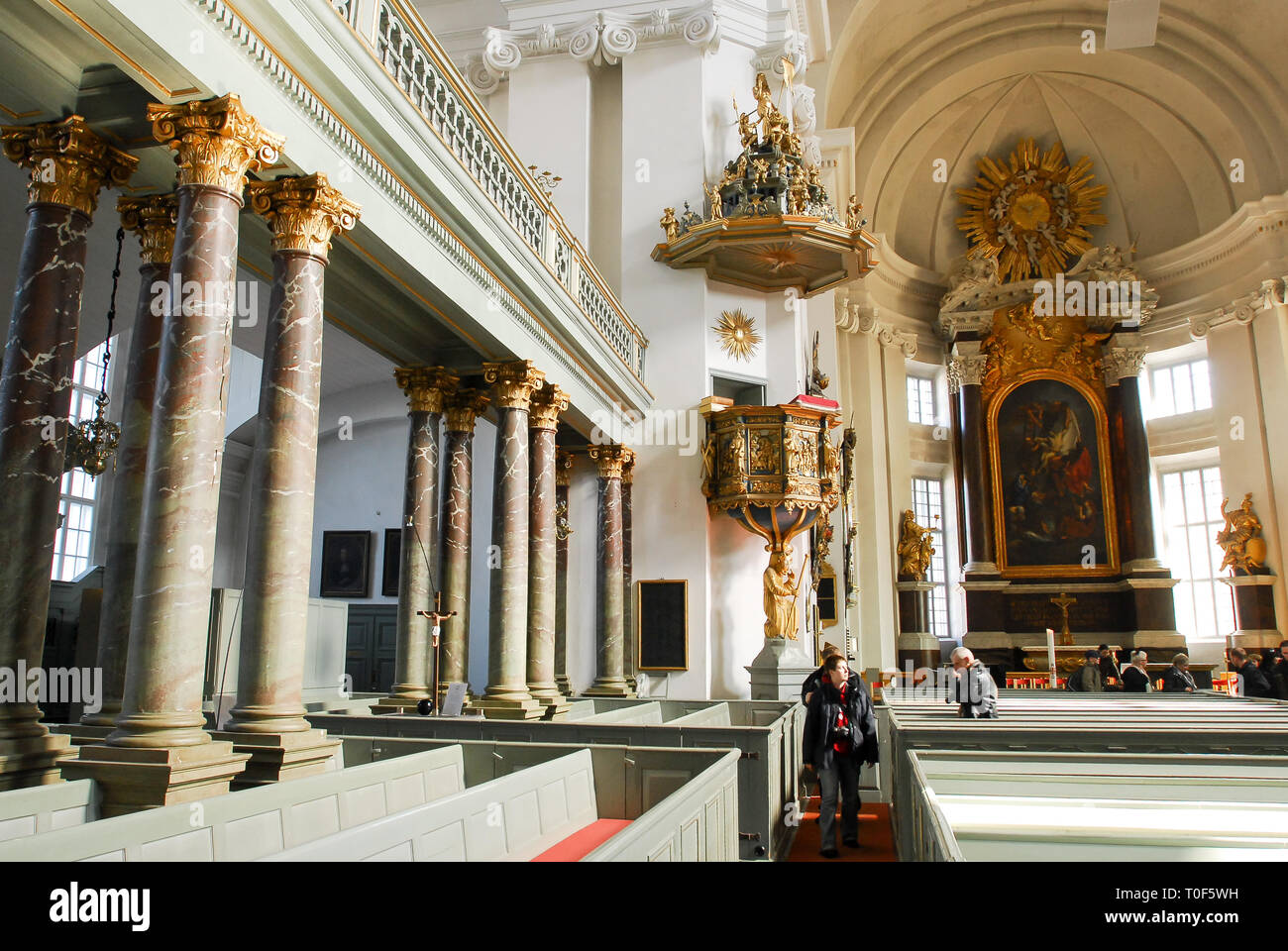 Main altar designed by Nicodemus Tessin the Younger in Baroque Kalmar ...