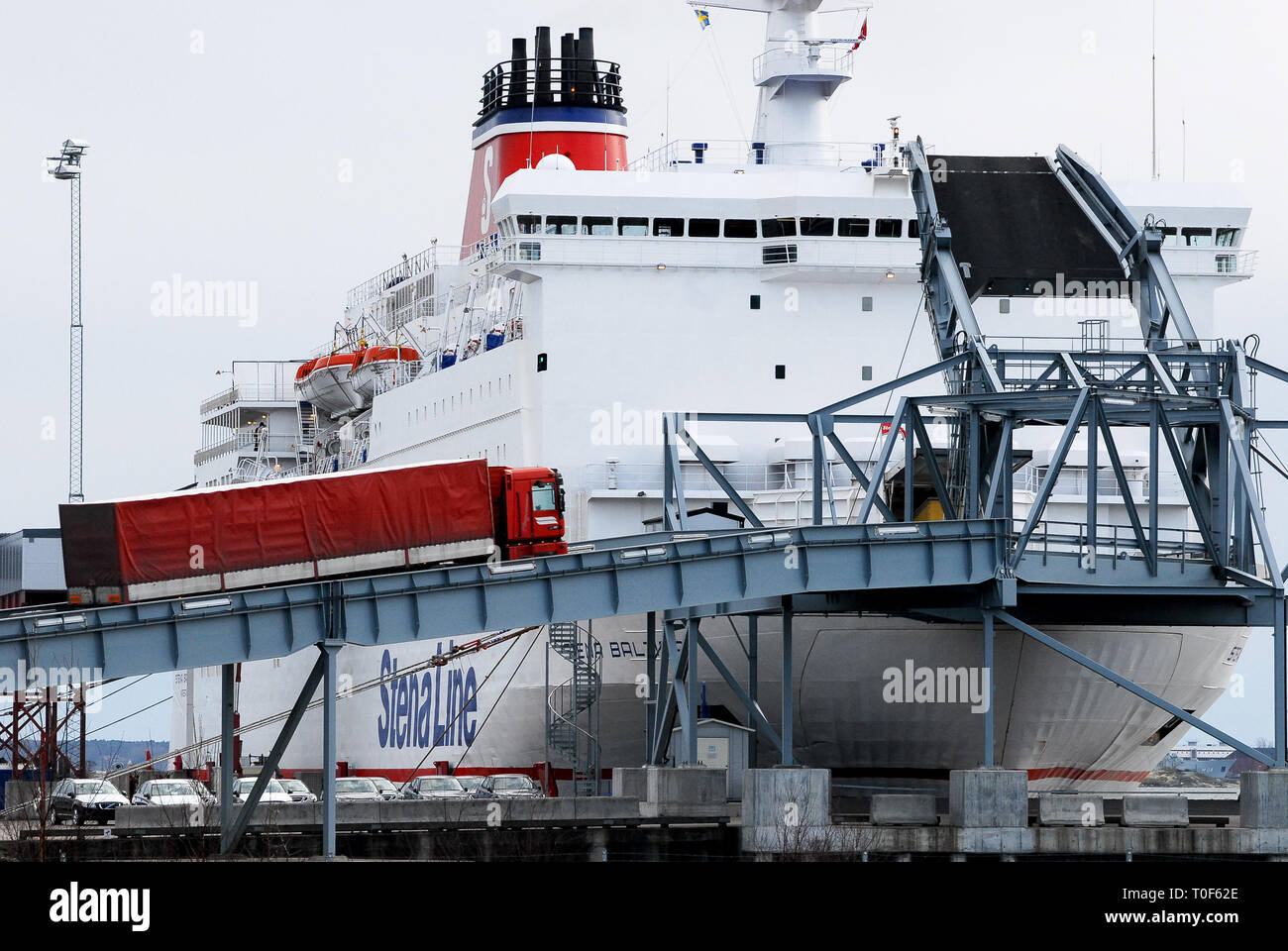 MS Stena Baltica, ro-pax ferry owned by Stena Line, in Karlskrona ...