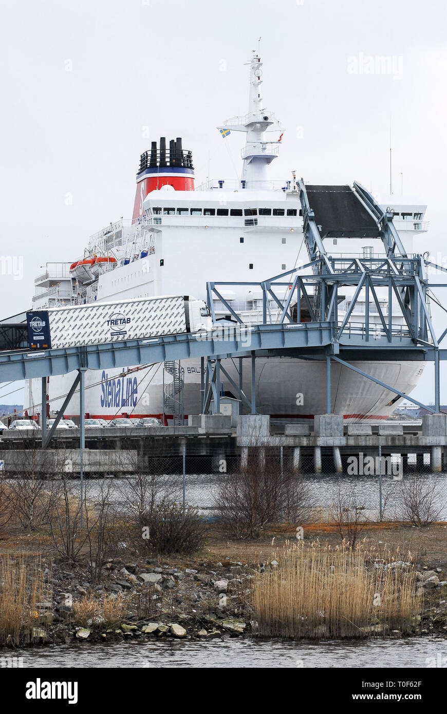 MS Stena Baltica, ro-pax ferry owned by Stena Line, in Karlskrona ...