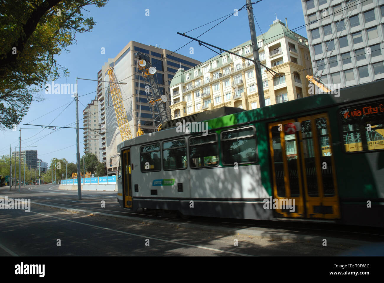 New Metro Tunnel train works, St. Kilda Road, Melbourne, Victoria Stock ...