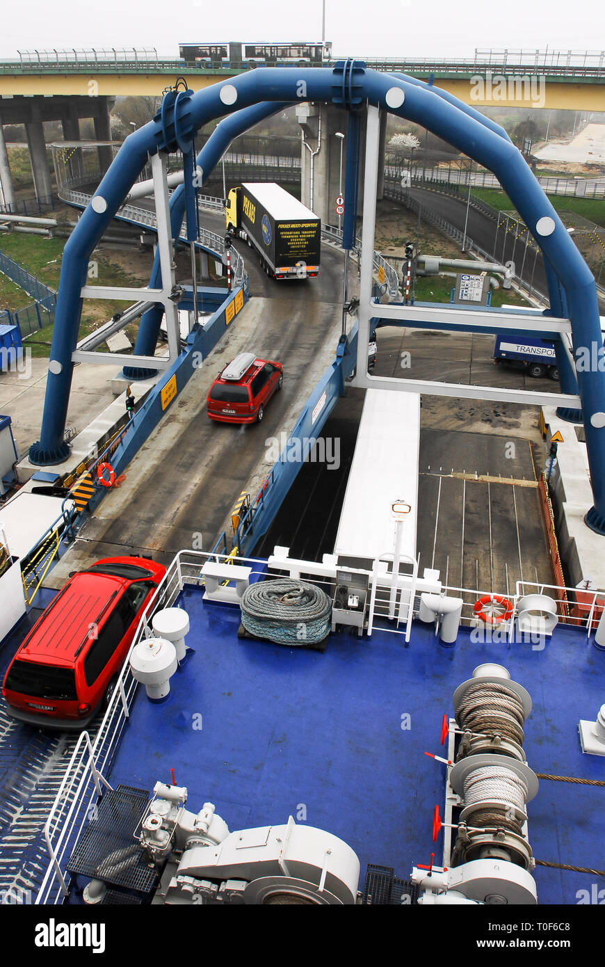 MS Stena Baltica, ro-pax ferry owned by Stena Line, in Gdynia, Poland ...
