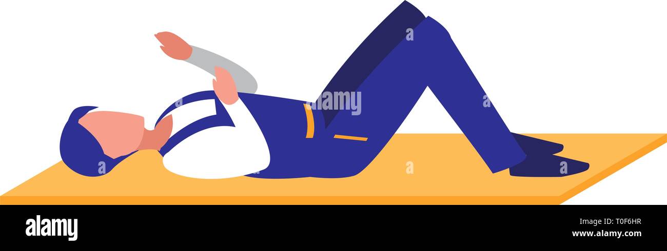 mechanic worker lying down working vector illustration design Stock ...