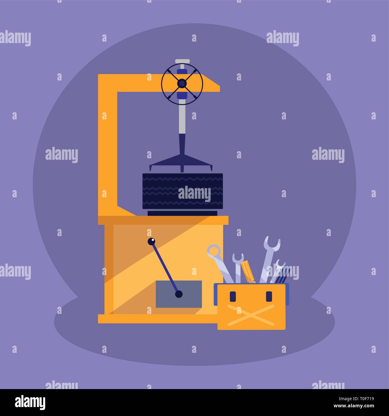 Tyre changer Stock Vector Images - Alamy