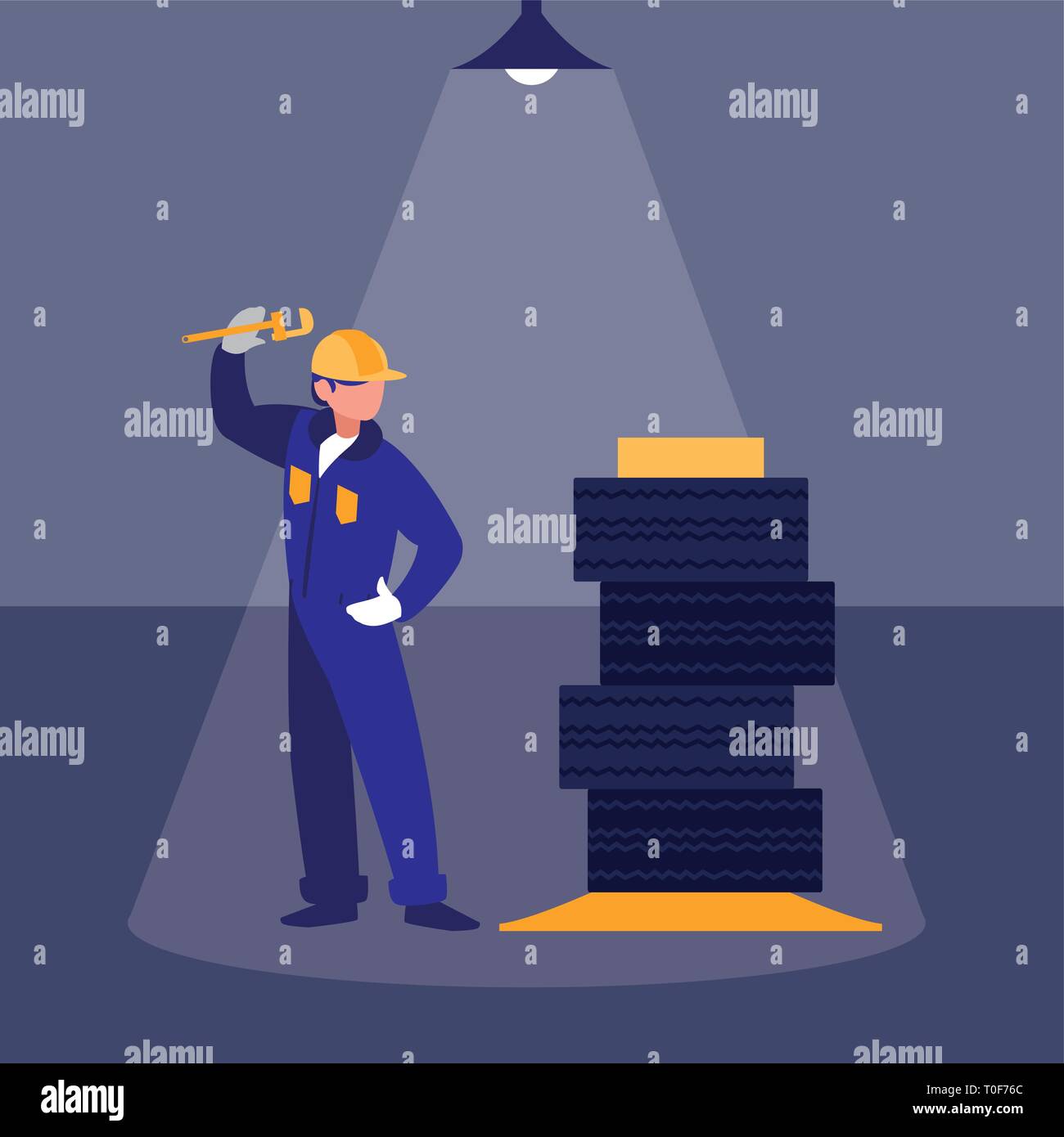 Cartoon illustration man workman pneumatic hi-res stock photography and ...