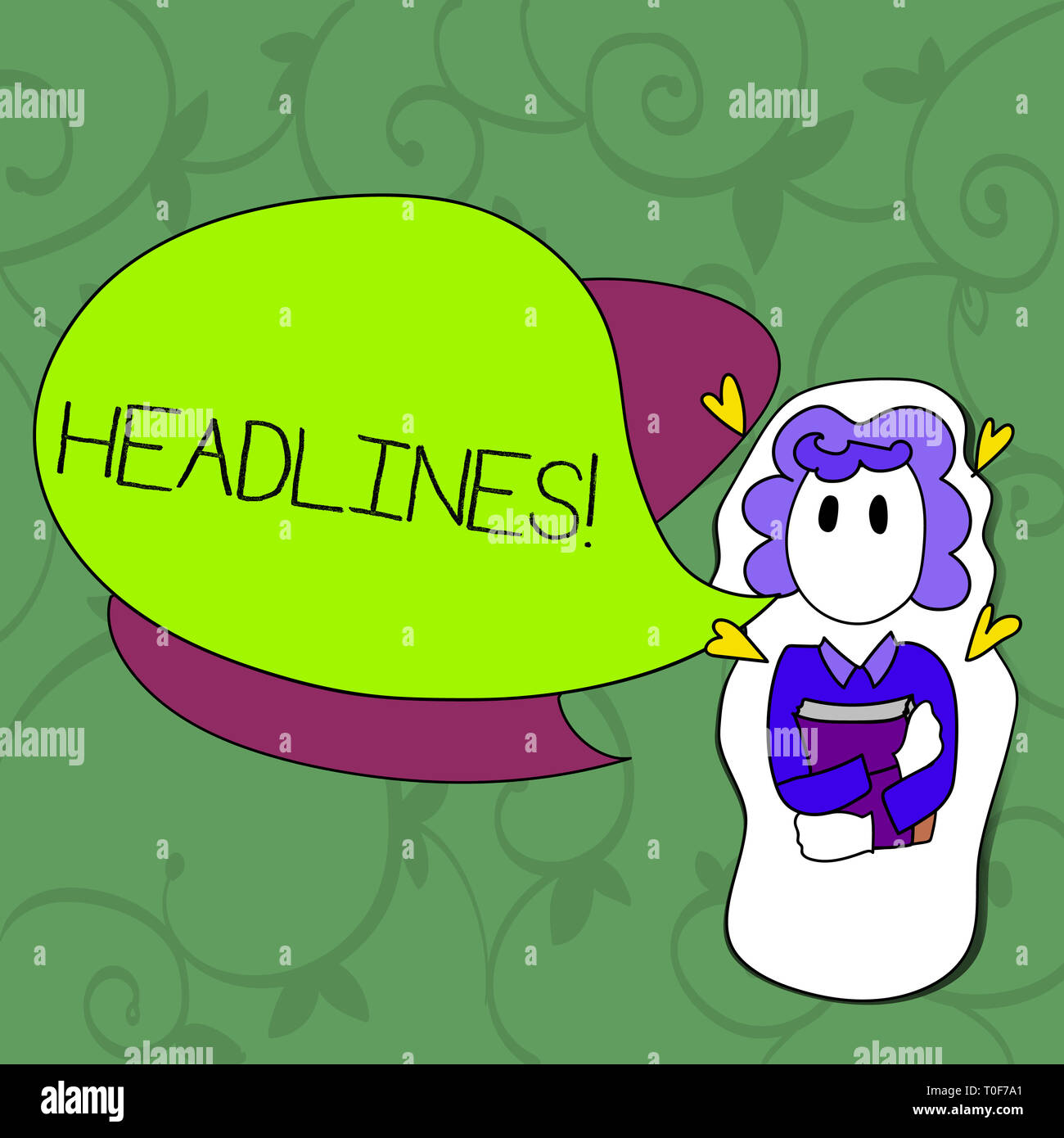 Conceptual hand writing showing Headlines. Concept meaning Heading at ...