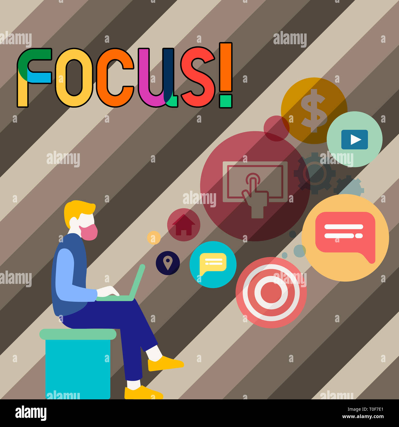 Conceptual hand writing showing Focus. Concept meaning Point of ...