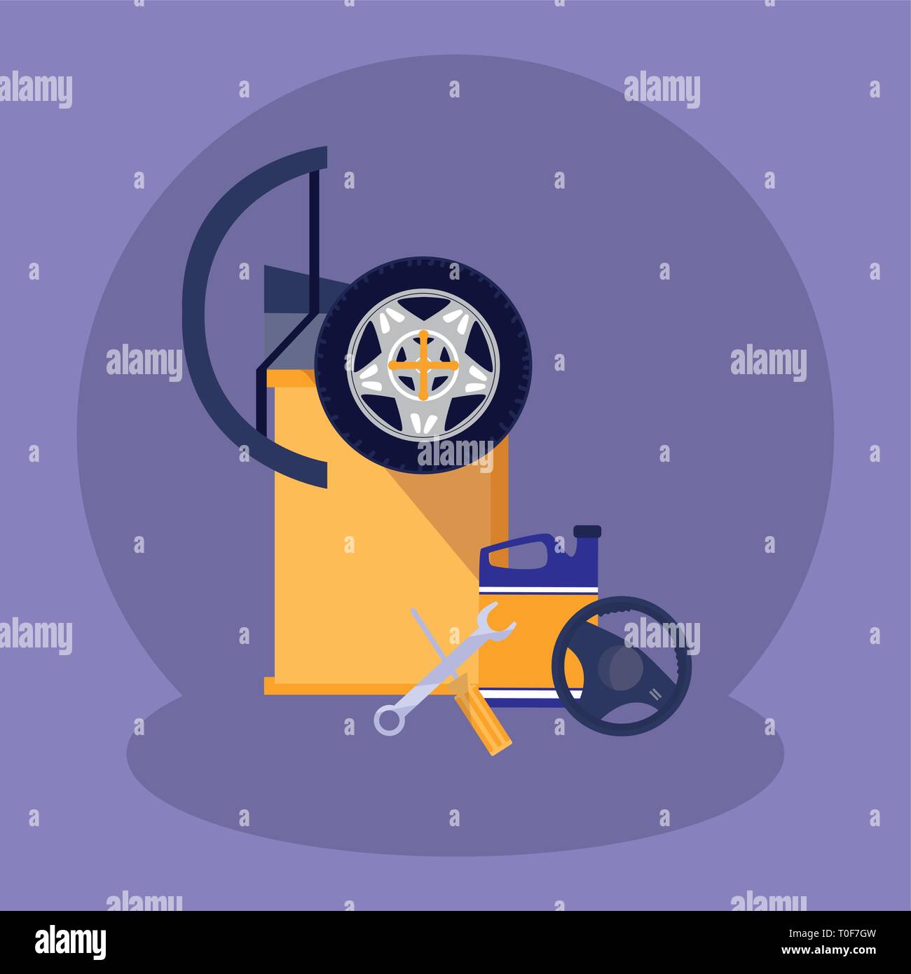 Tyre changer Stock Vector Images - Alamy
