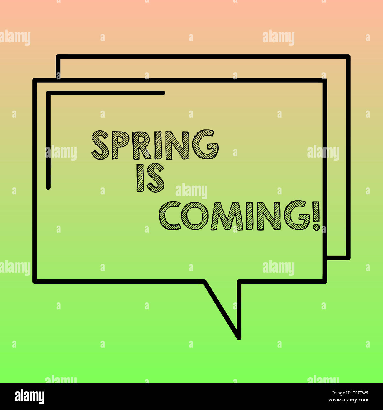 Handwriting text writing Spring Is Coming. Conceptual photo season ...