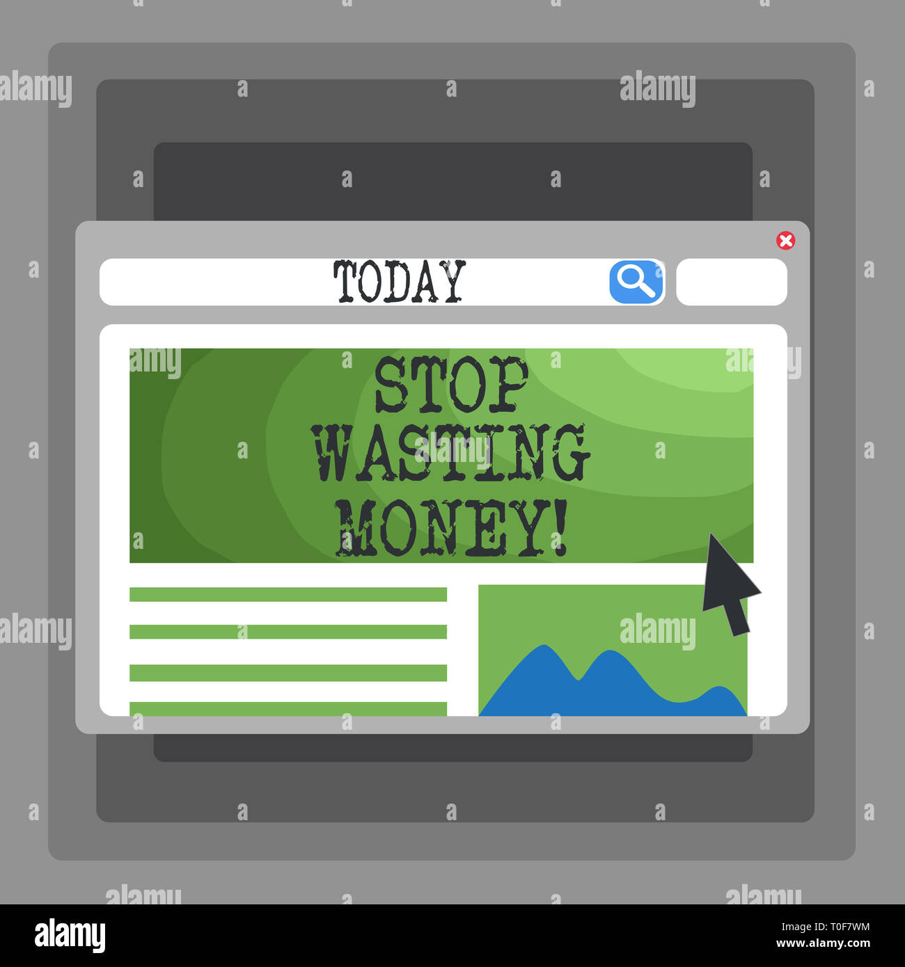 Handwriting text Stop Wasting Money. Conceptual photo advicing ...