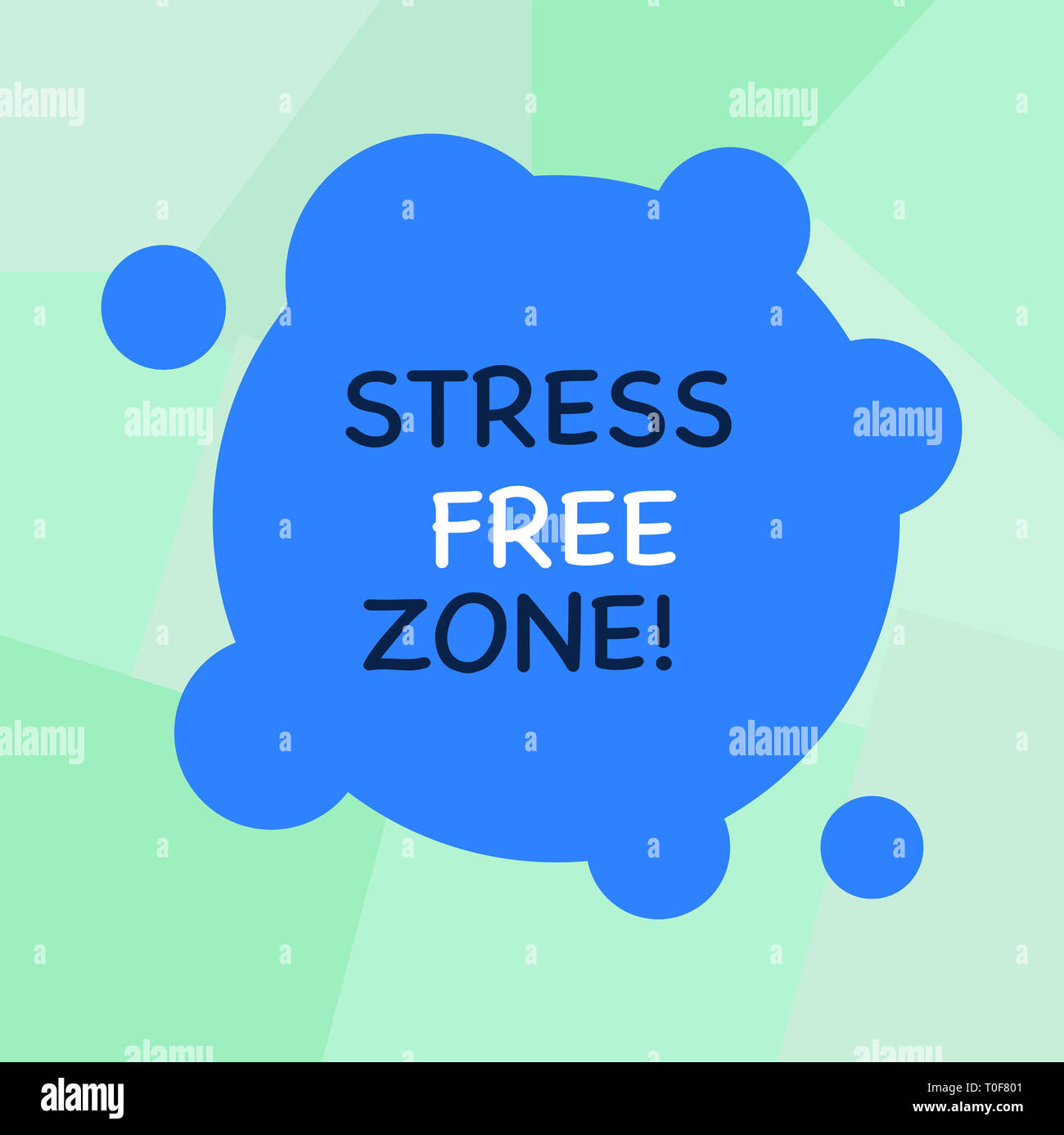 Conceptual hand writing showing Stress Free Zone. Concept meaning space ...