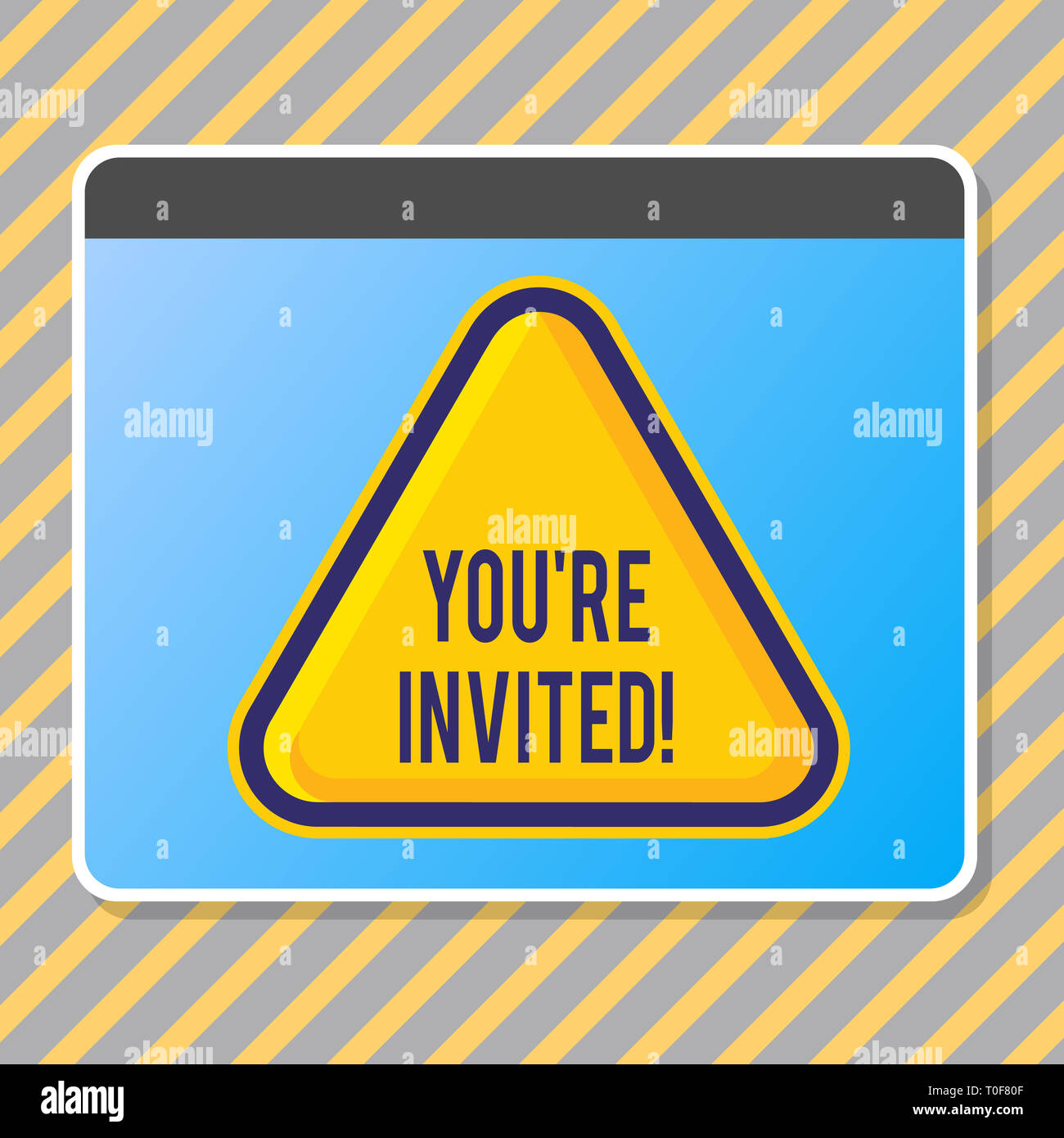 Conceptual hand writing showing You Re Invited. Concept meaning make a ...