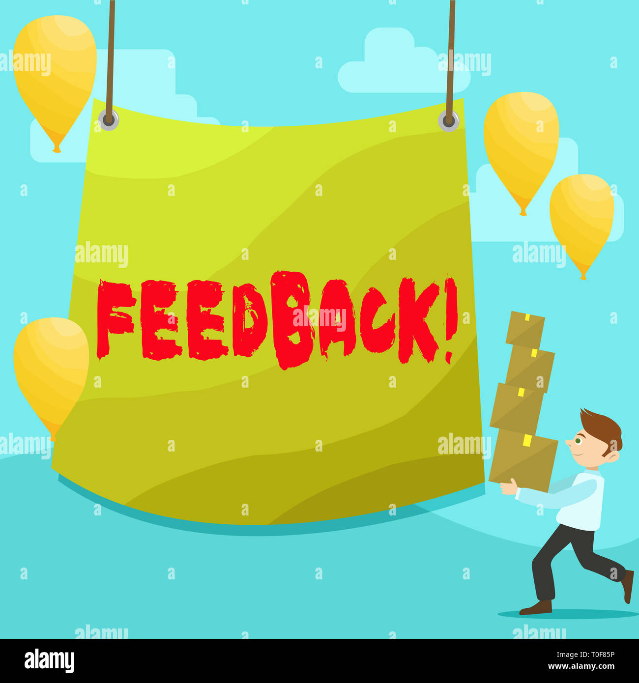 Text sign showing Feedback. Business photo text Customer Review Opinion ...