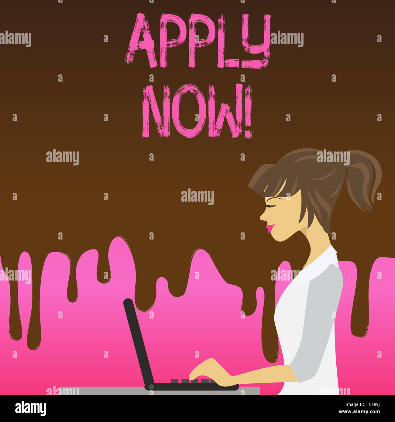 Conceptual hand writing showing Apply Now. Concept meaning request ...