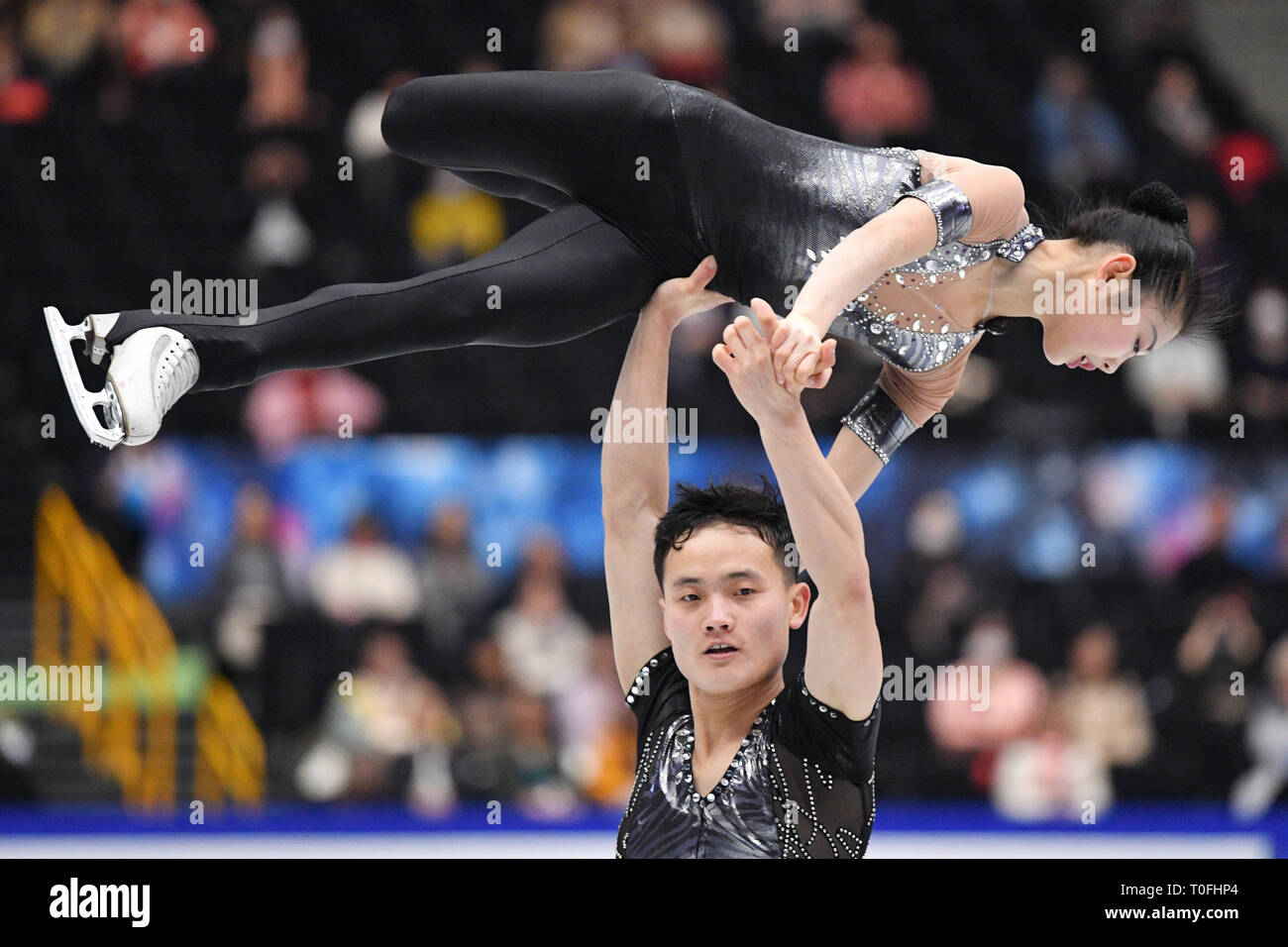 Saitama, Japan. 20th Mar, 2019. Ryom Tae Ok & Kim Ju Sik (PRK) Figure ...