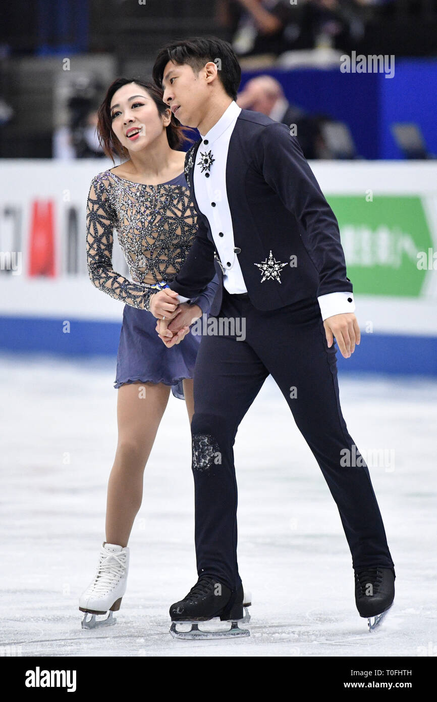 Saitama, Japan. 20th Mar, 2019. Wenjing Sui & Cong Han (CHN) Figure ...