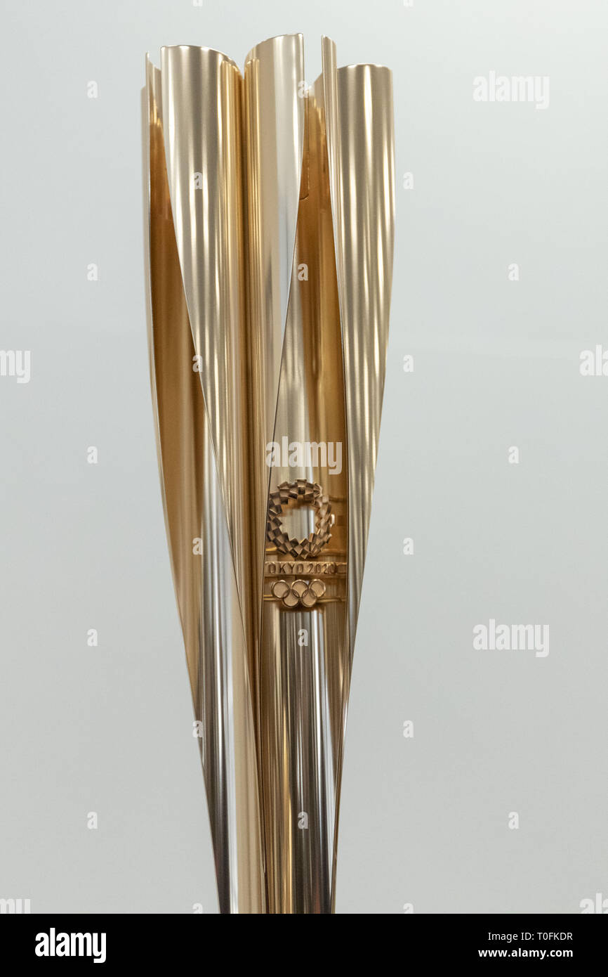 Tokyo, Japan. 20th Mar, 2019. The Tokyo 2020 Olympic Torch is unveiled ...