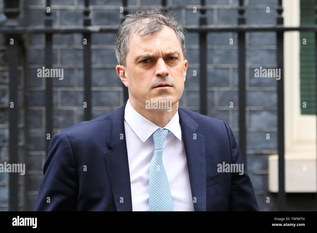 Chief whip julian smith leaves 10 downing street hi-res stock ...