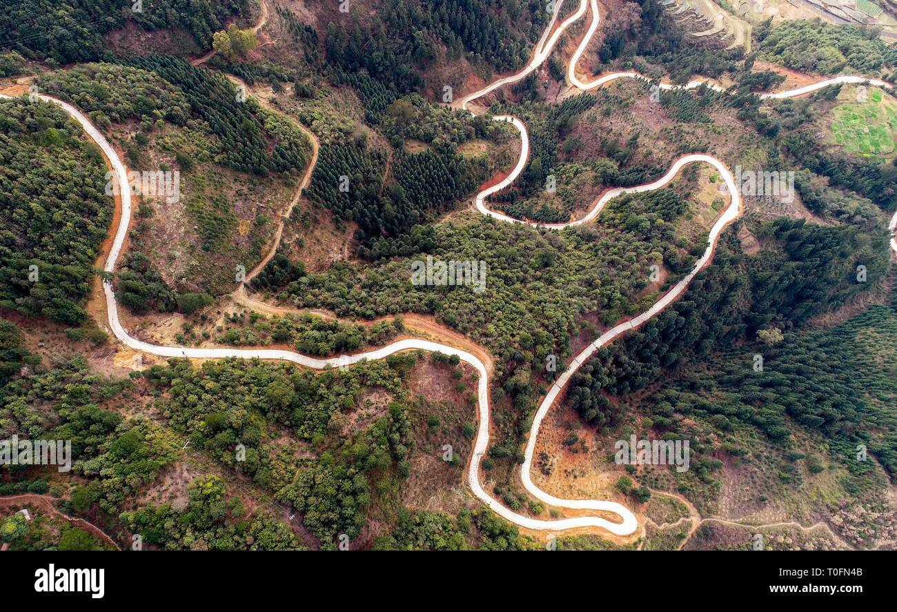 March 20, 2019 - Congjian, Congjian, China - Congjiang, CHINA-Aerial ...