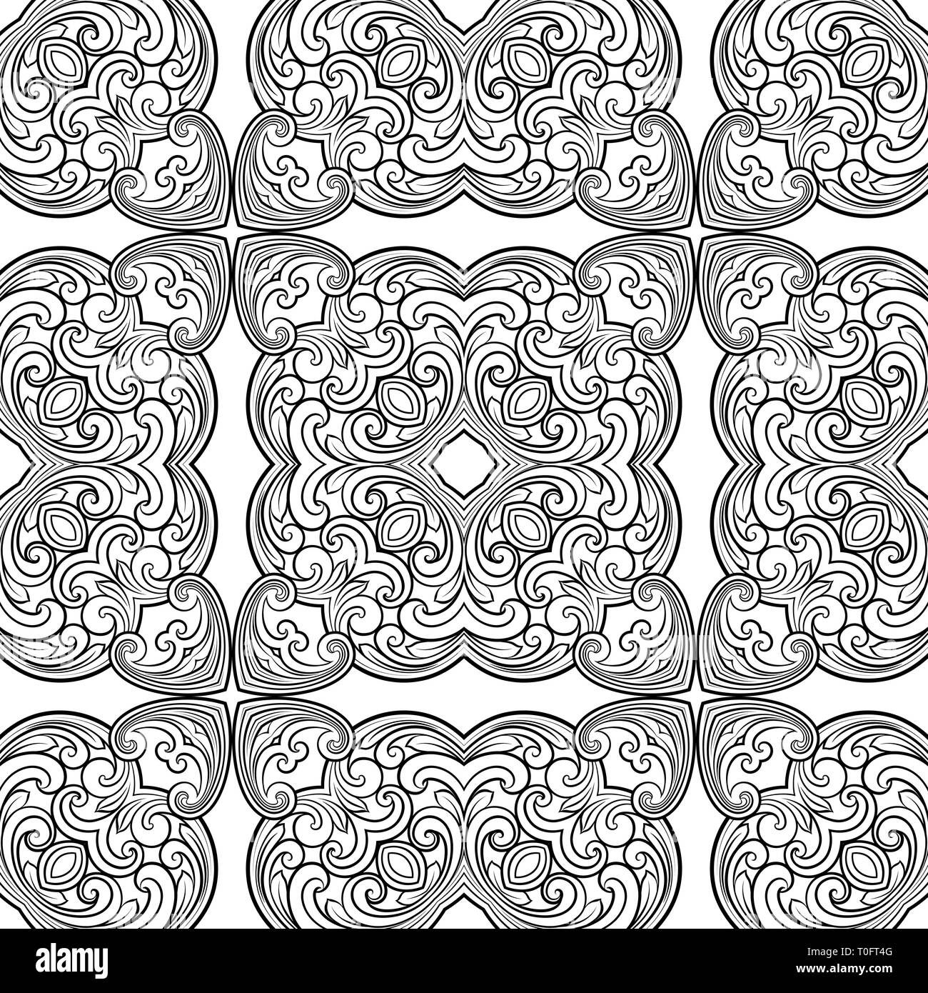 Seamless geometric line pattern in eastern or arabic style. Exquisite ...
