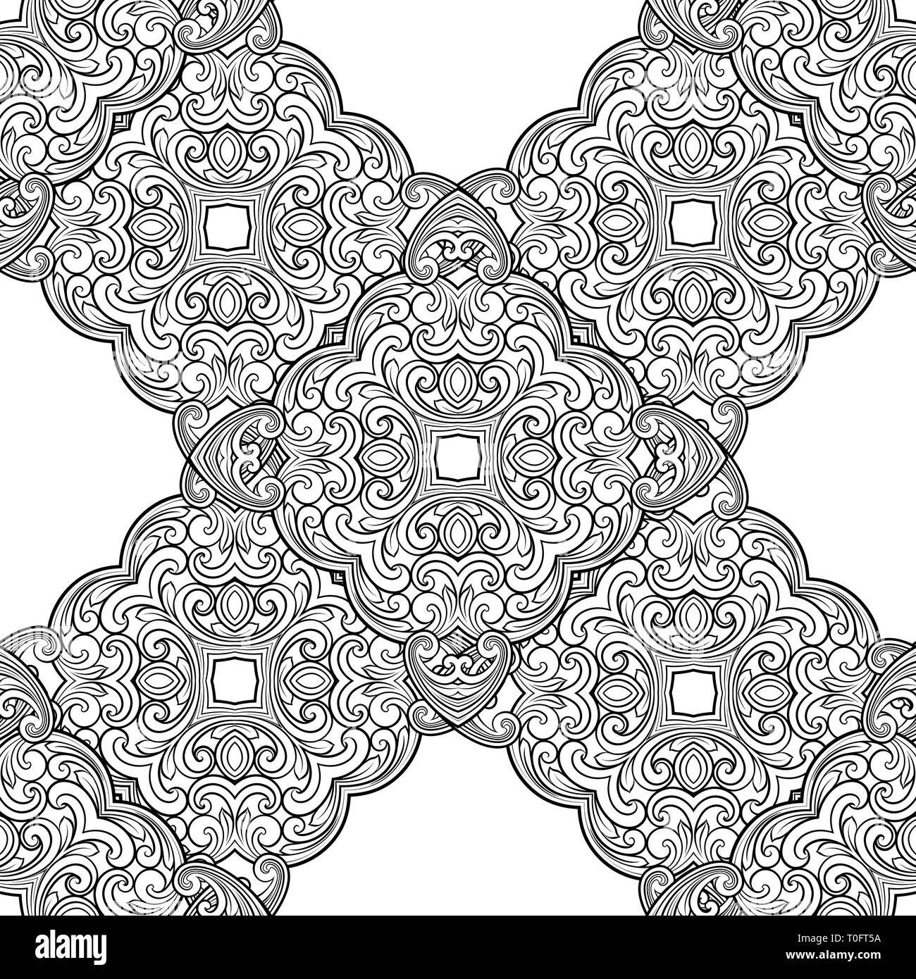 Seamless geometric line pattern in eastern or arabic style. Exquisite ...