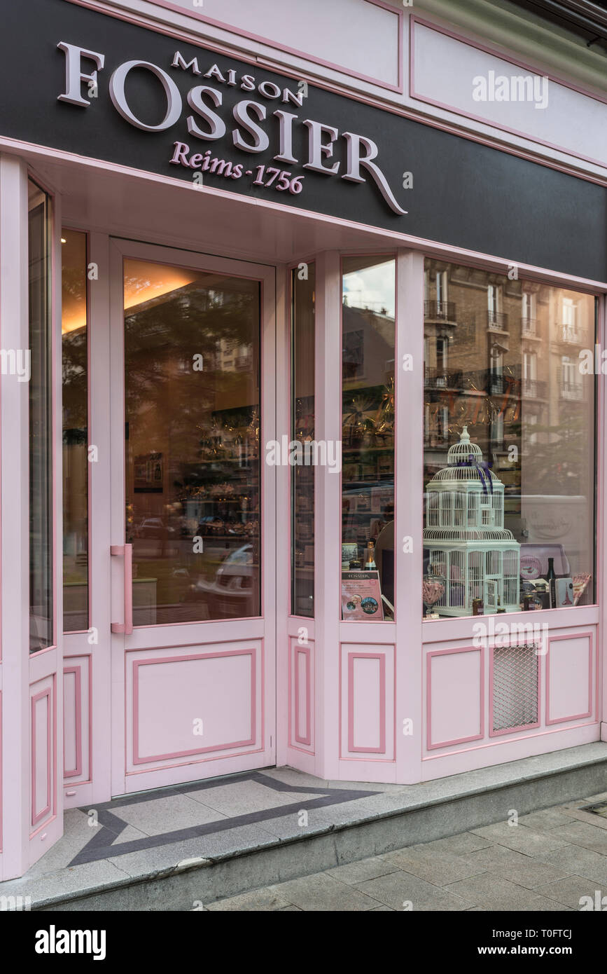 Fossier Biscuits, Shop Front, Reims, France Stock Photo - Alamy