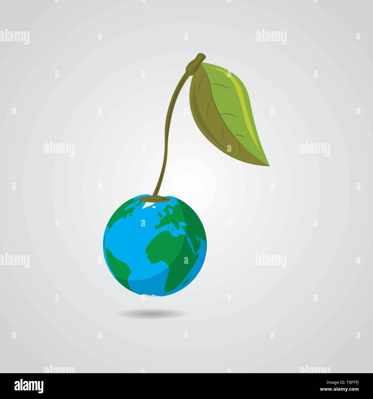 Planet earth in the form of cherry berries 10 eps Stock Vector Image ...