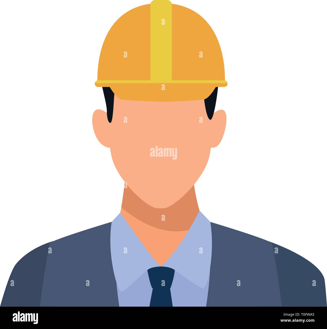 Construction engineer avatar profile colorful Stock Vector Image & Art ...