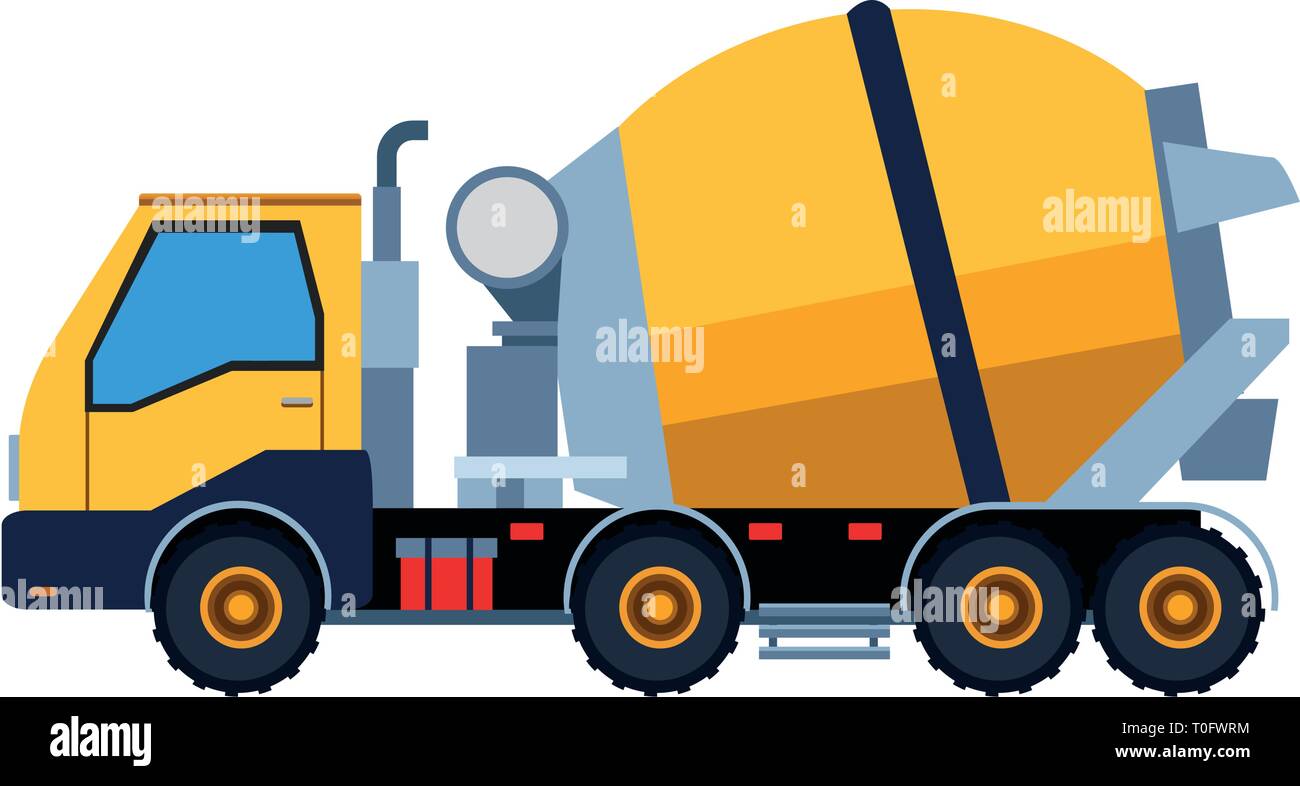 Construction vehicle cement truck colorful Stock Vector Image & Art - Alamy