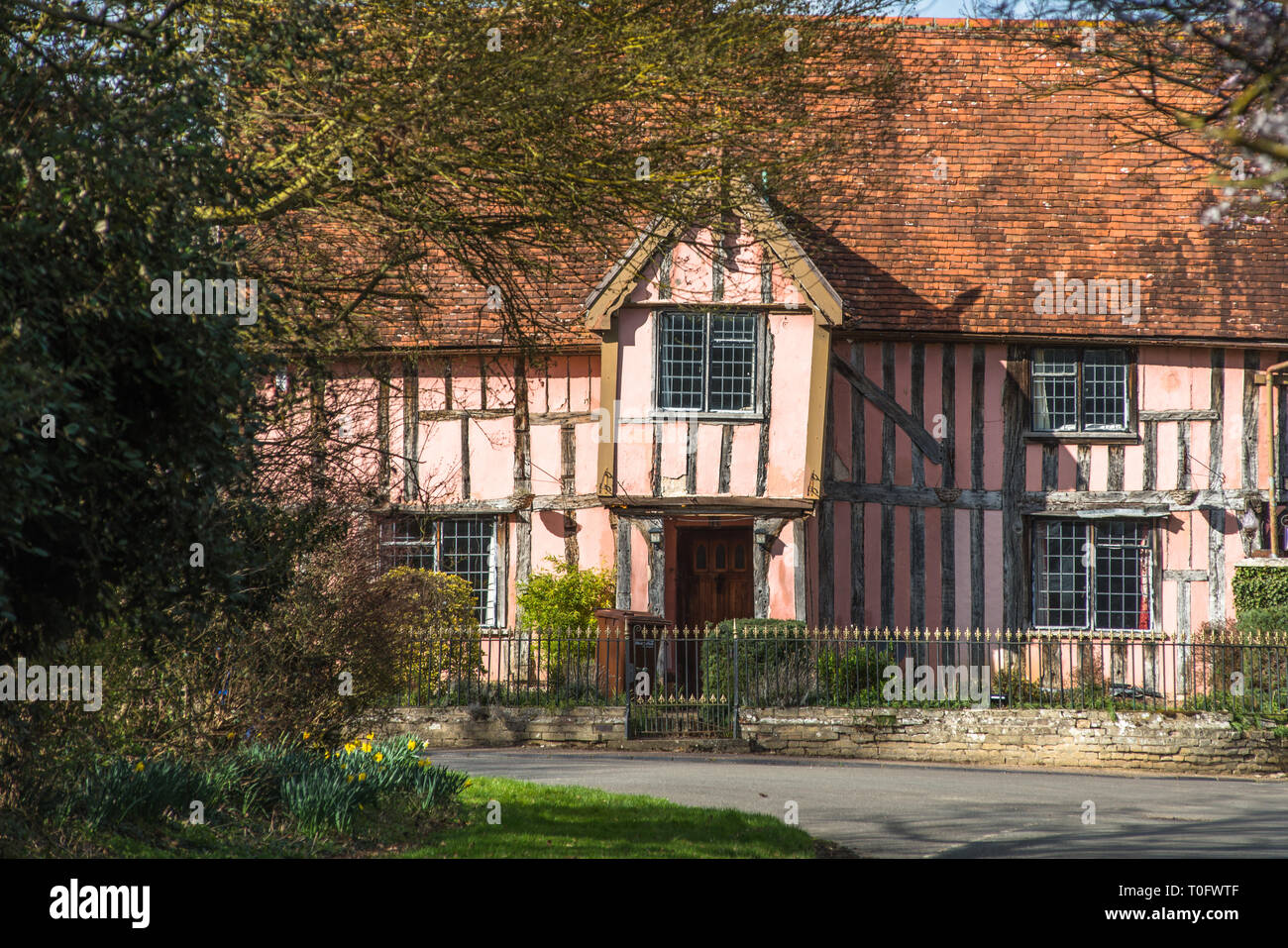 Nether Hall, a half-timbered building in the village of Cavendish ...