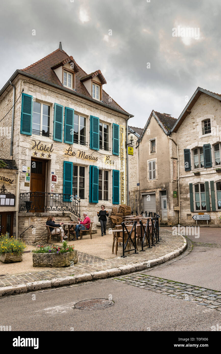 Hotel Restaurant Le Marius, Village Les Riceys, La Champagne, France ...