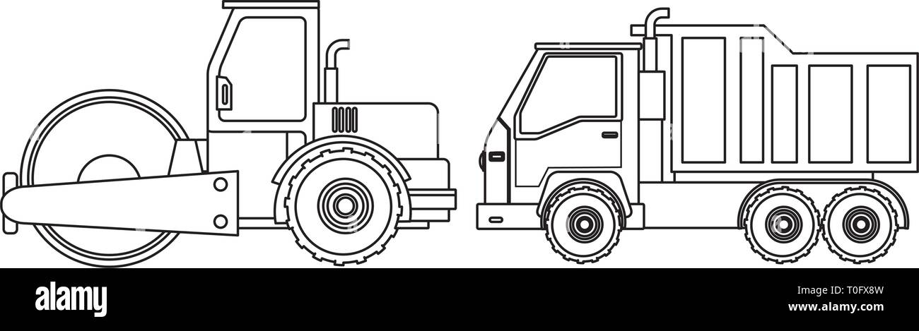 Construction Truck Clip Art Black And White
