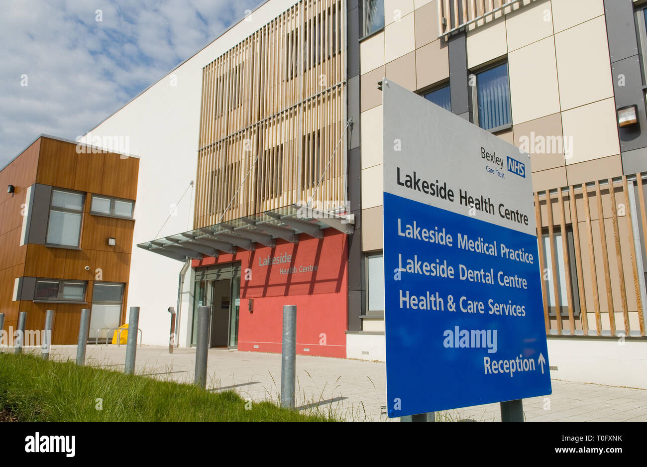 Signage showing Lakeside Medical Centre, Lakeside Health Centre Stock ...