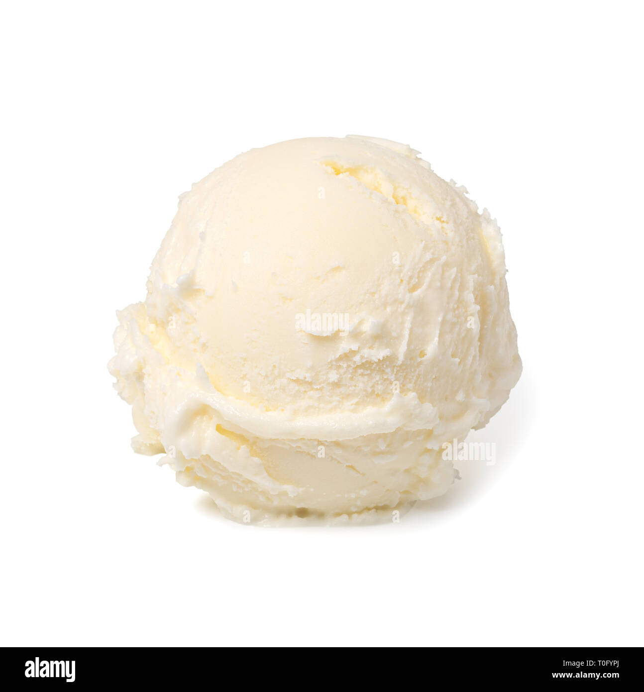 ice cream ball isolated on white background Stock Photo - Alamy