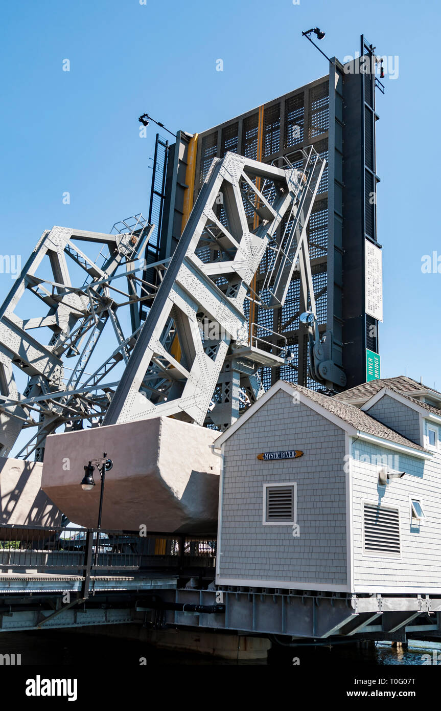 The iconic drawbridge in Mystic, Connecticut., USA Stock Photo - Alamy