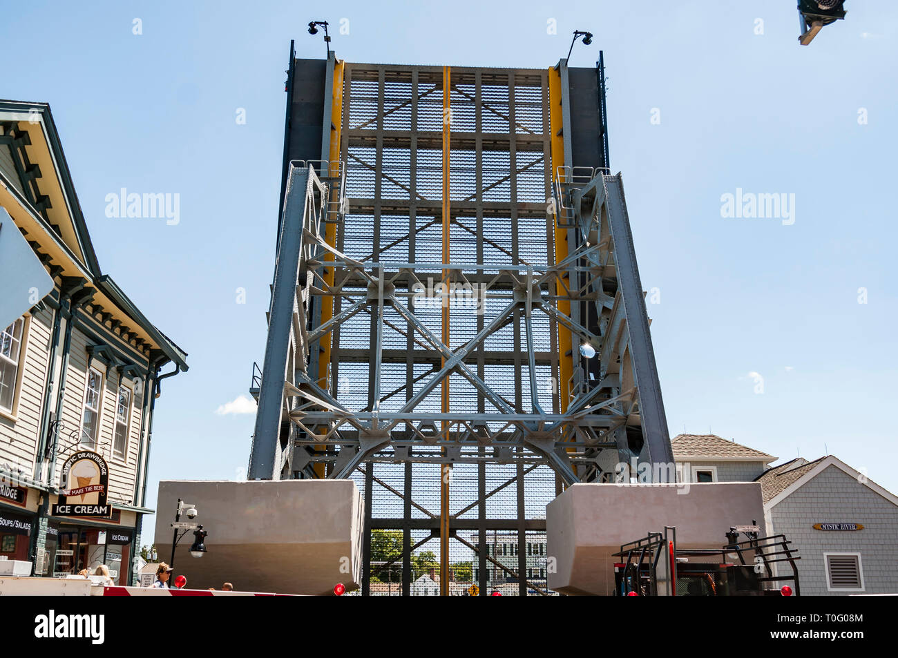 The iconic drawbridge in Mystic, Connecticut., USA Stock Photo - Alamy
