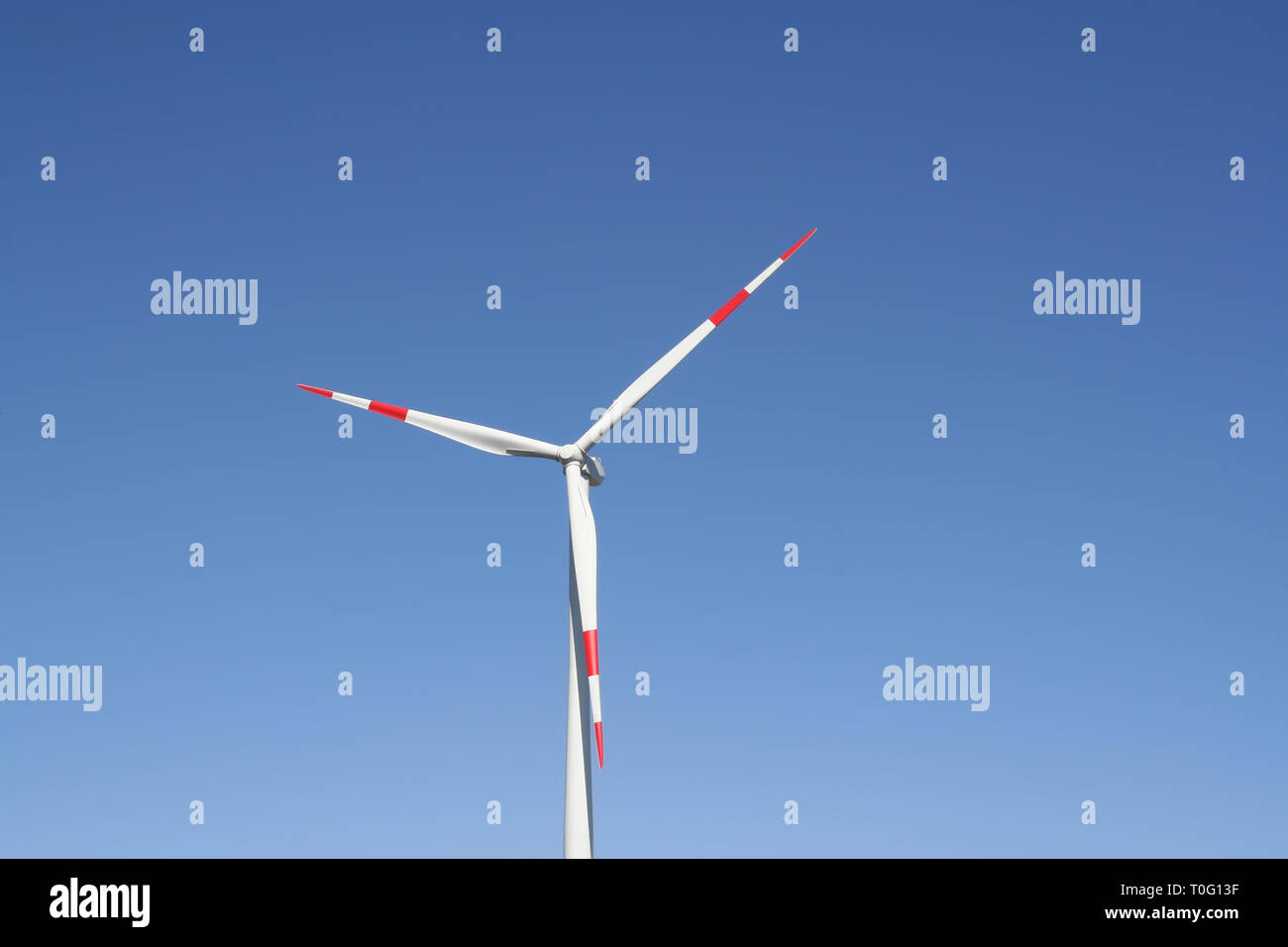 Windmill field. Electric power plant. Wind force power plant ...