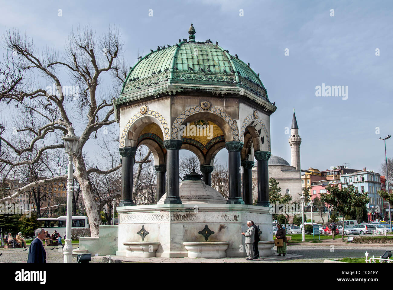 Istanbul, Turkey, 21 March 2007: German Fountain Stock Photo - Alamy