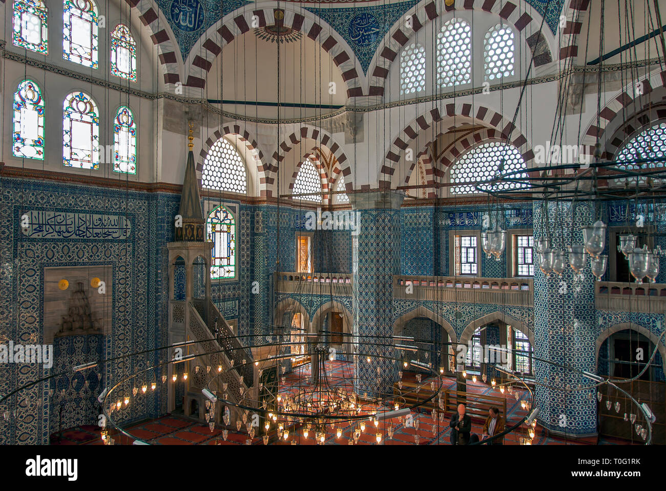 Istanbul, Turkey, 25 April 2006: Tiles of Rustem Pasha Mosque Stock ...