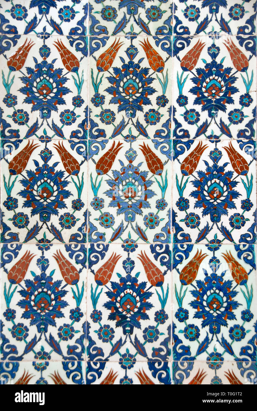 Istanbul, Turkey, 25 April 2006: Tiles of Rustem Pasha Mosque Stock ...