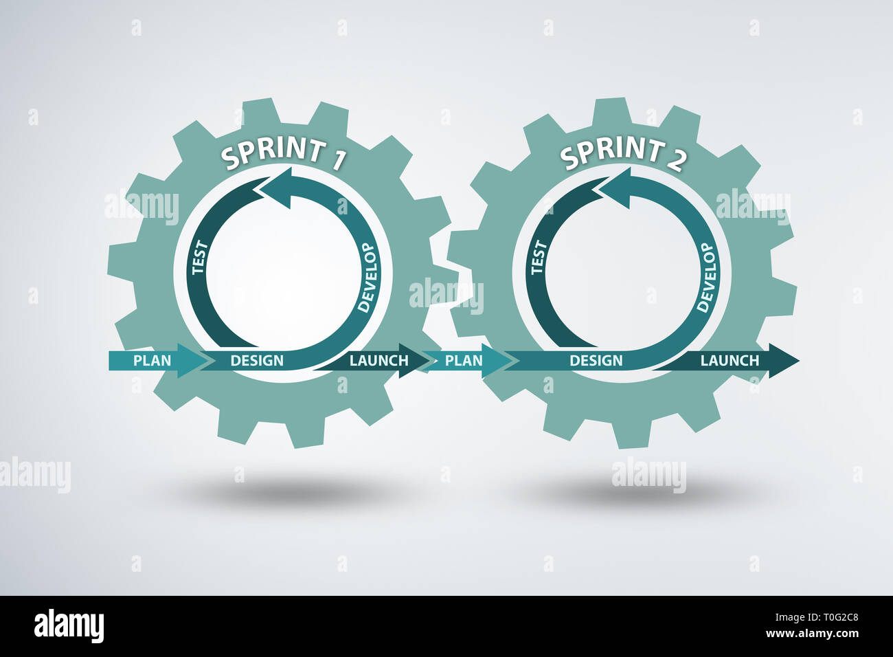 Illustration of agile method concept - 3d rendering Stock Photo - Alamy