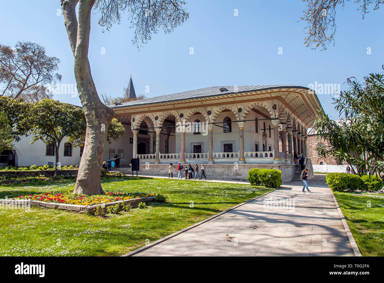 Istanbul, Turkey, 12 April 2007: Garden of Topkapi Palace Stock Photo ...