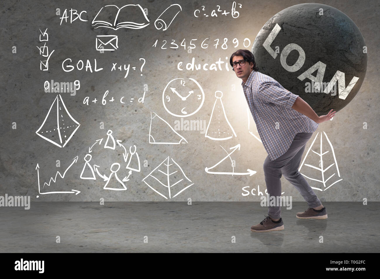 Concept of student loan and expensive education Stock Photo - Alamy