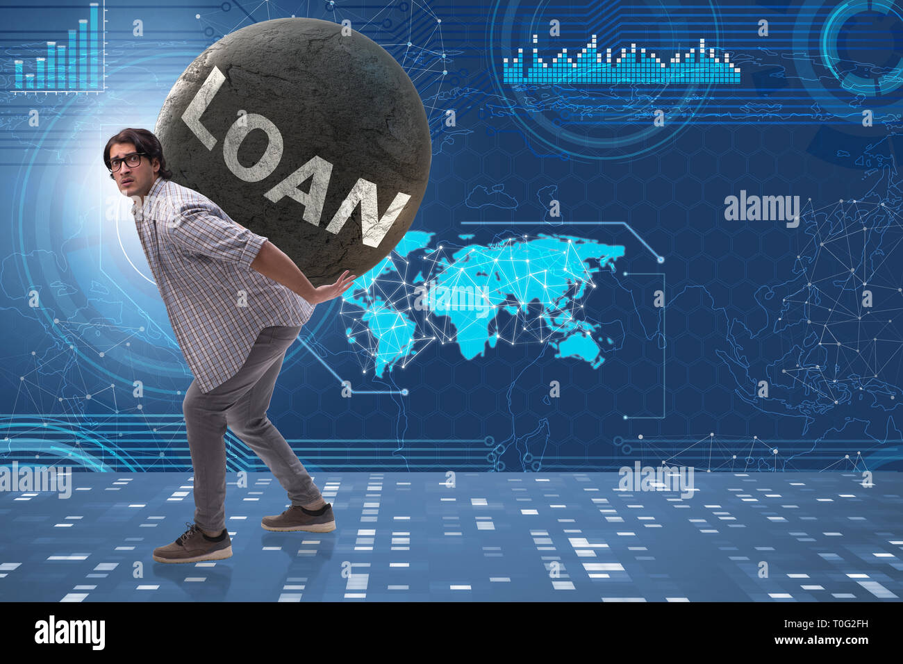 Concept of student loan and expensive education Stock Photo - Alamy