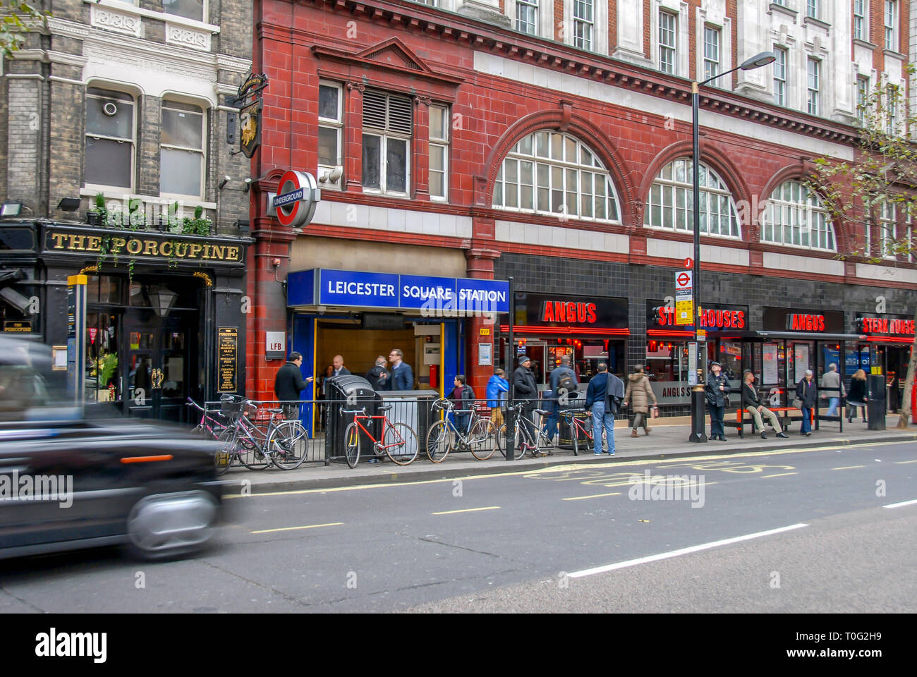 London, UK, 29 October 2012: Leicester Square Station Stock Photo - Alamy