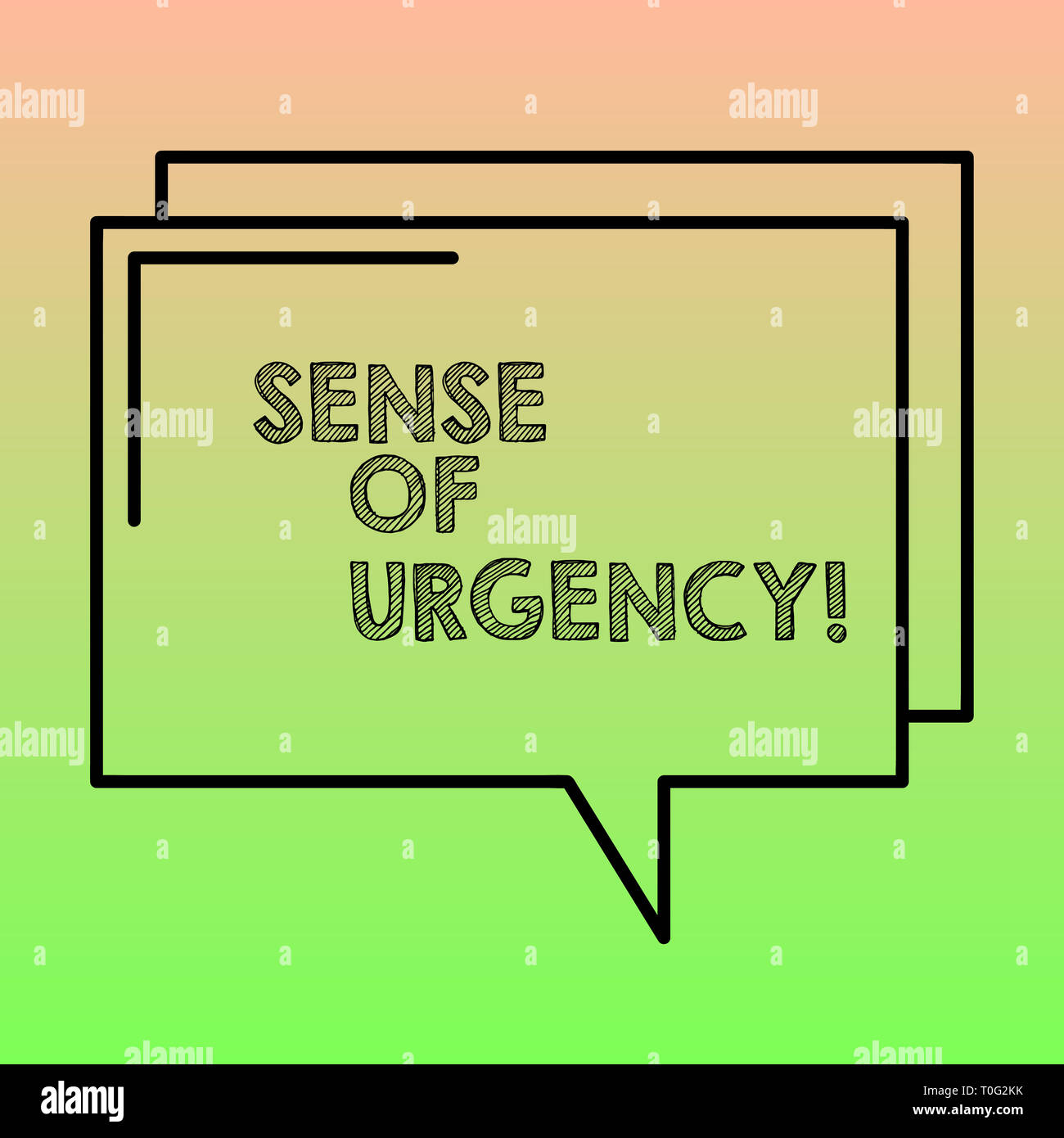 Handwriting text writing Sense Of Urgency. Conceptual photo first ...