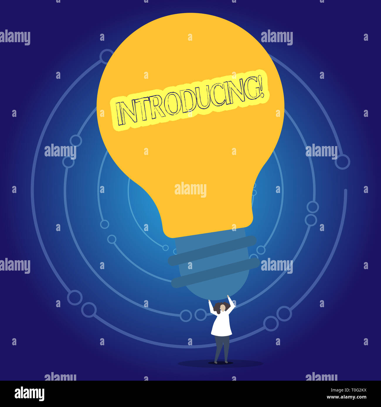 Conceptual hand writing showing Introducing. Concept meaning Presenting ...