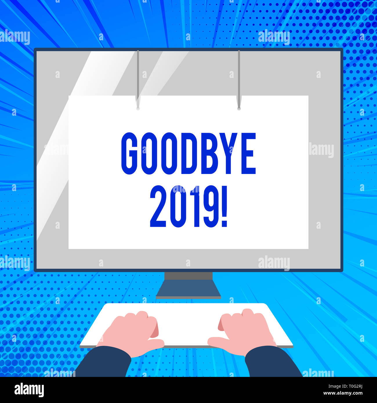 Handwriting text writing Goodbye 2019. Conceptual photo express good ...