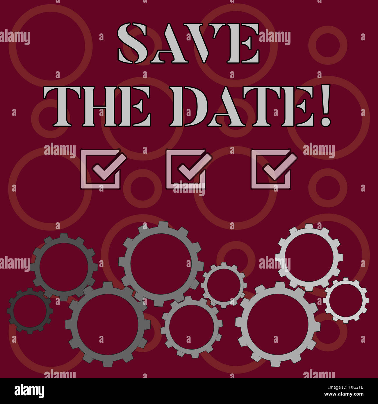 Word writing text Save The Date. Business photo showcasing remember not schedule anything else ...