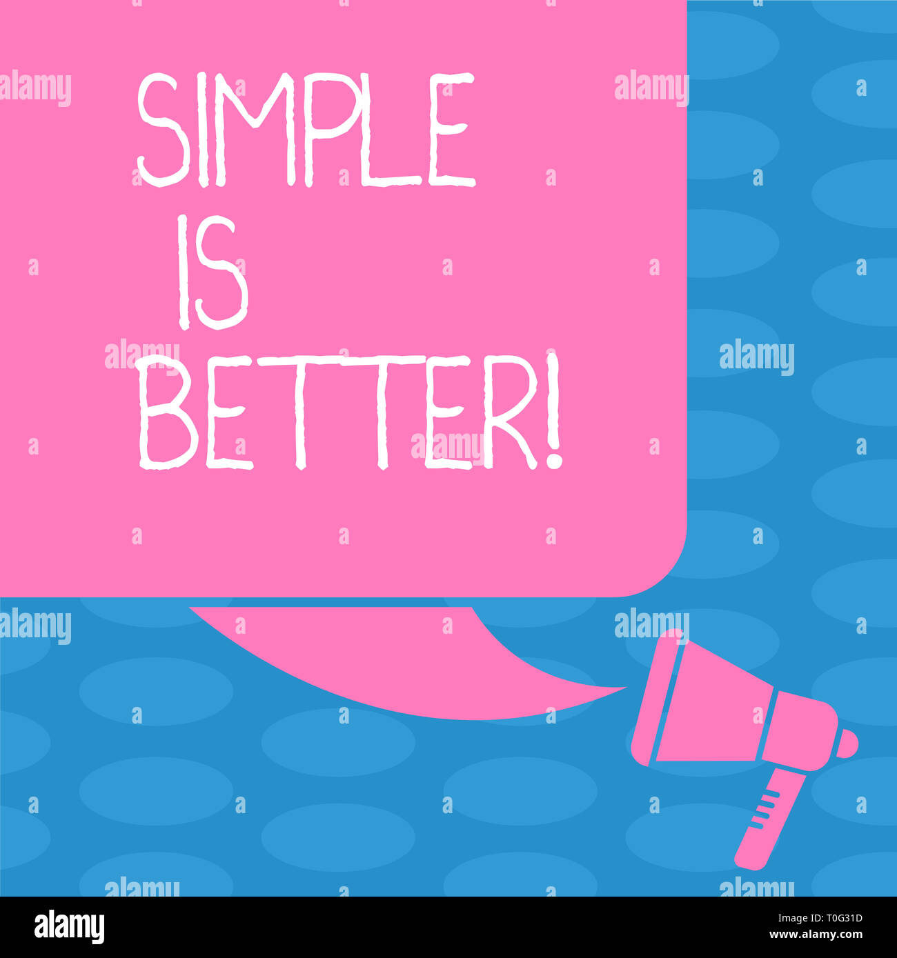 Word writing text Simple Is Better. Business photo showcasing being in ...